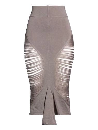 Rick Owens Asymmetrical Wool Skirt - Gray