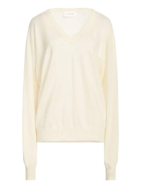 Sportmax V-neck Long-sleeve Fine Knit Top - No