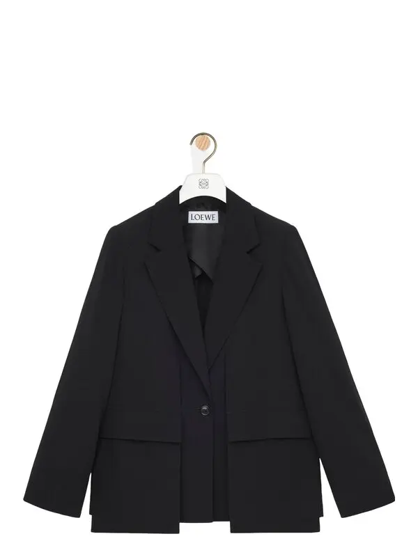 Loewe Wool Single-breasted Blazer - Black
