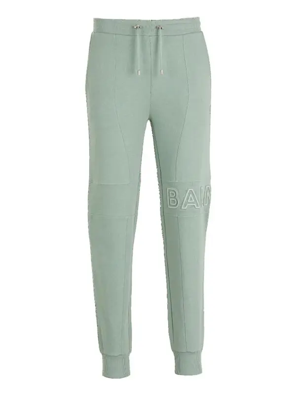 Balmain Embossed Logo Jogging Bottoms - Gray