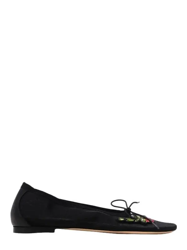 Simone Rocha Embellished Ballet Flats - Black