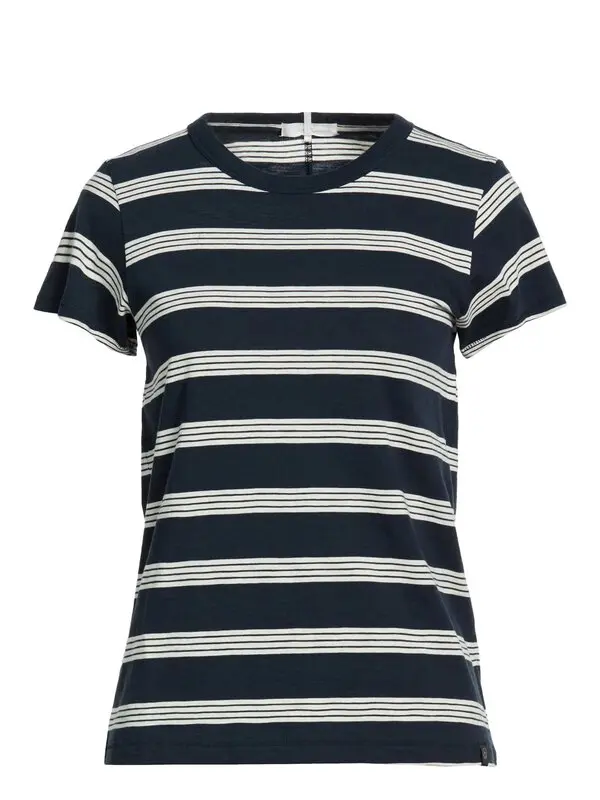 Rag & Bone Striped Short Sleeve T-shirt - Black