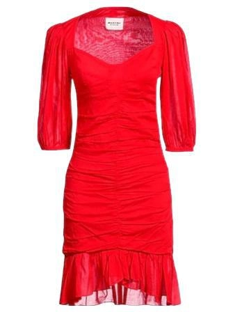 Isabel Marant Étoile V-neck Gathered Midi Dress - Red