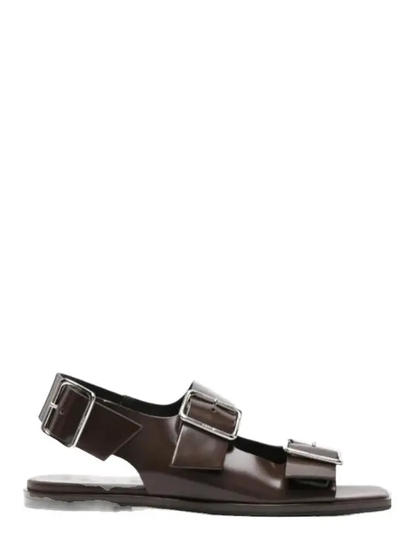 AeydĒ Buckled Leather Sandals - Black