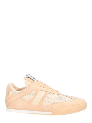 Chloé Lace-up Perforated Suede Sneakers - Nude