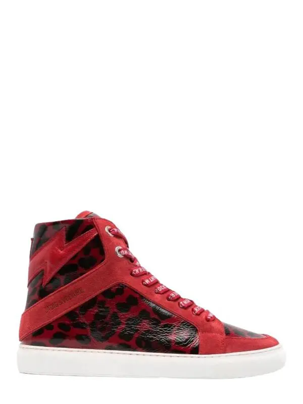 Zadig&Voltaire High Flash Panelled Sneakers - Red