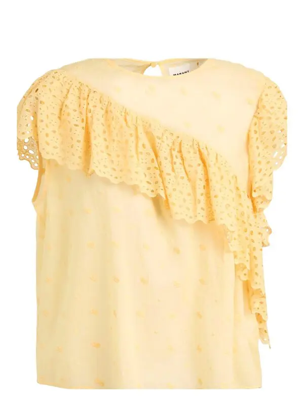 Isabel Marant Étoile Embroidered Broderie Anglaise Top - Nude