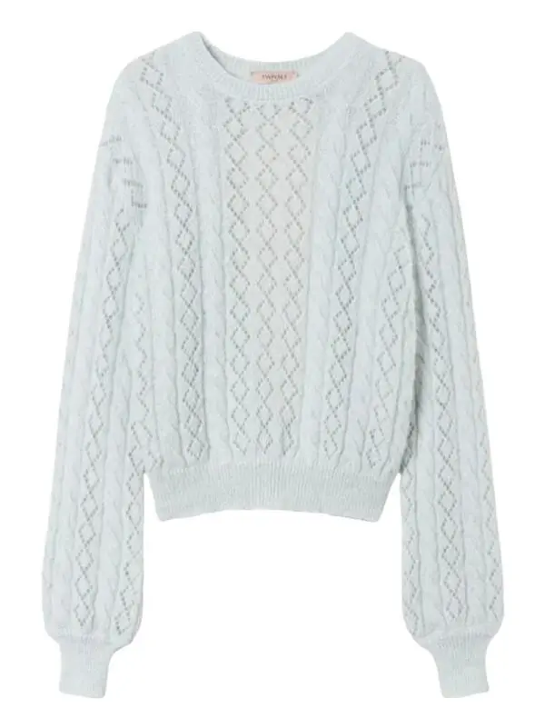 TWINSET Cable-knit Jumper - White