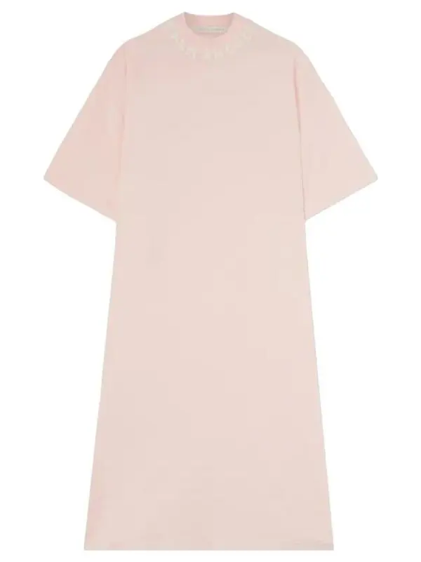 Palm Angels Classic Logo Cotton Dress - Nude