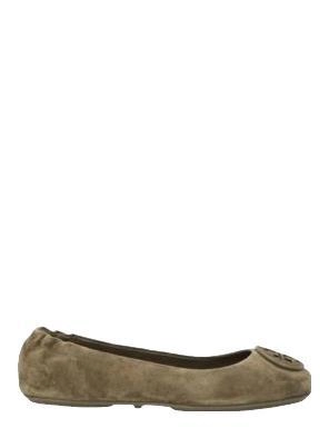 Tory Burch Leather Ballerina Flats - Green