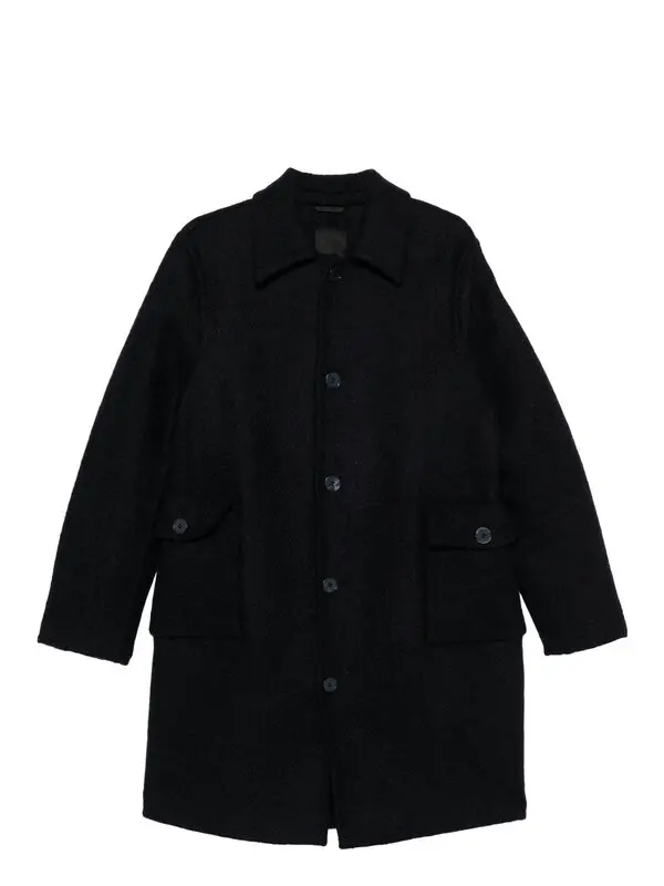 Givenchy Lapel Long Sleeve Coat - Black