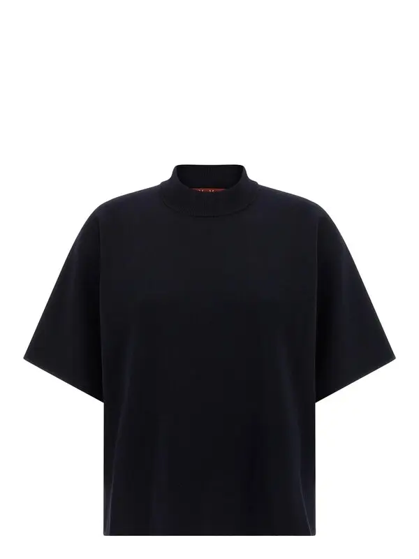 Max Mara Amici Short-sleeved Knitted Jumper - Black