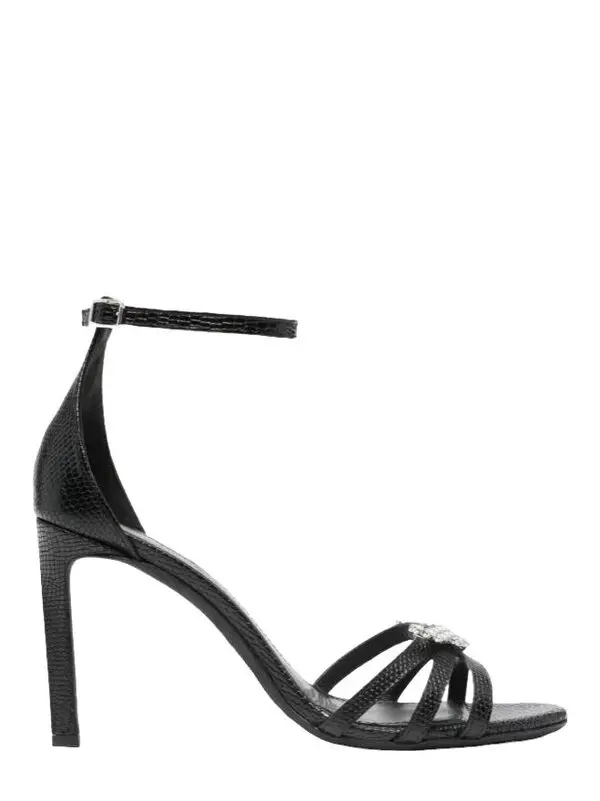 Zadig&Voltaire Amee Wing Court 90mm Leather Sandals - Black