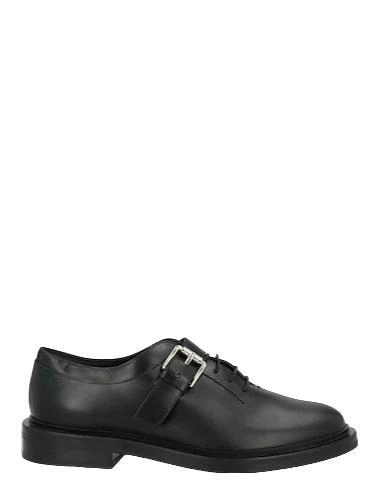 Max Mara Glossed-leather Lace-up Shoes - Black