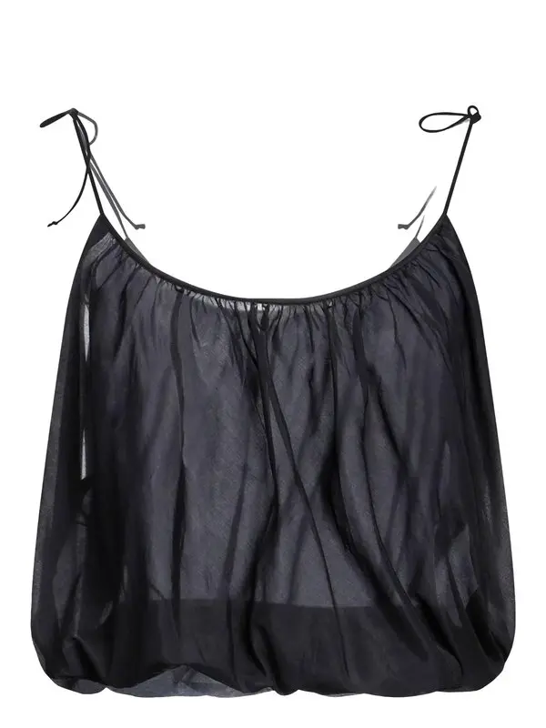 Tory Burch Sleeveless Plunge Top - Black