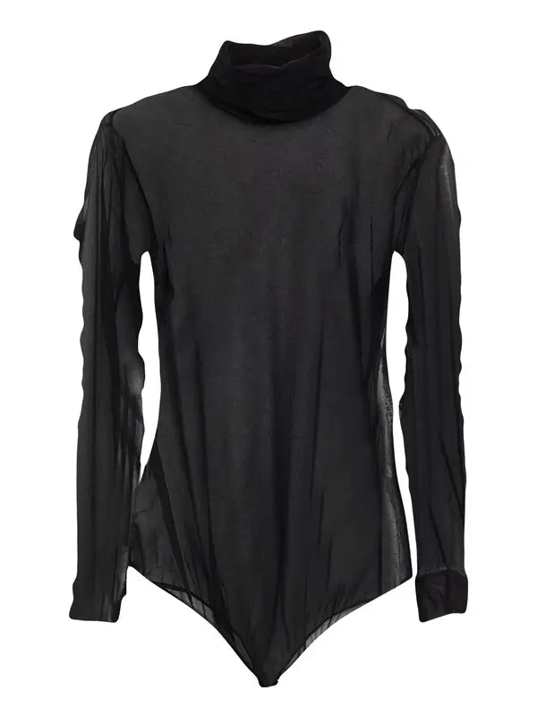 MAISON MARGIELA High-neck Chiffon Jumpsuit - Black