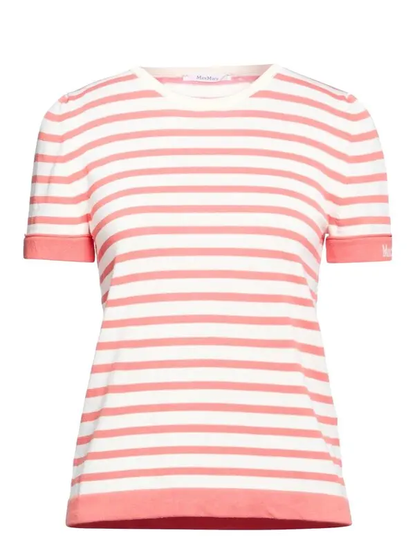 Max Mara Striped Knit Short-sleeve T-shirt - Pink