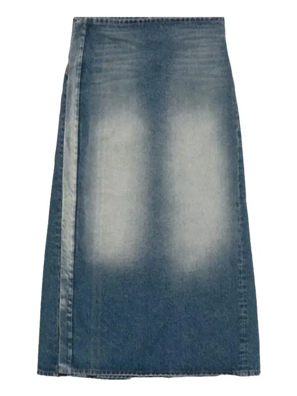 Y/project Denim Midi Skirt - Gray