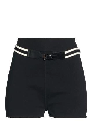 Max Mara Two-tone Knit Shorts With Belt Detail - Black