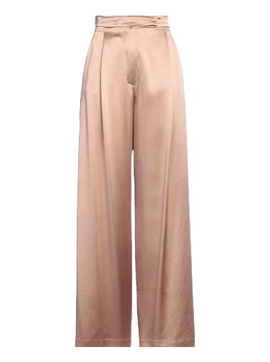 Max Mara High-waisted Loose Straight-leg Satin Trousers - Nude