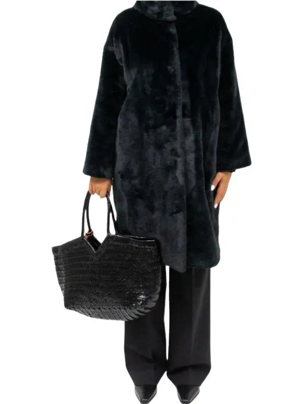 Herno Long Sleeved High-neck Coat - Black