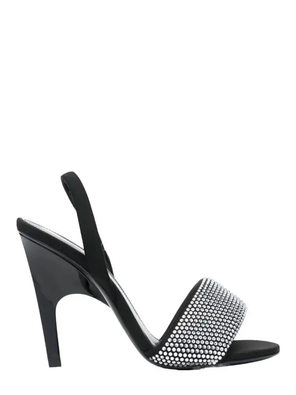 Attico Rem 105mm Crystal-embellished Sandals - Black