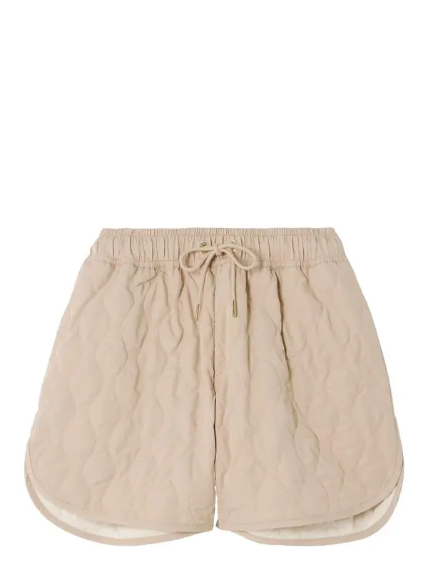 Varley Quilted Drawstring Shorts - Light Brown