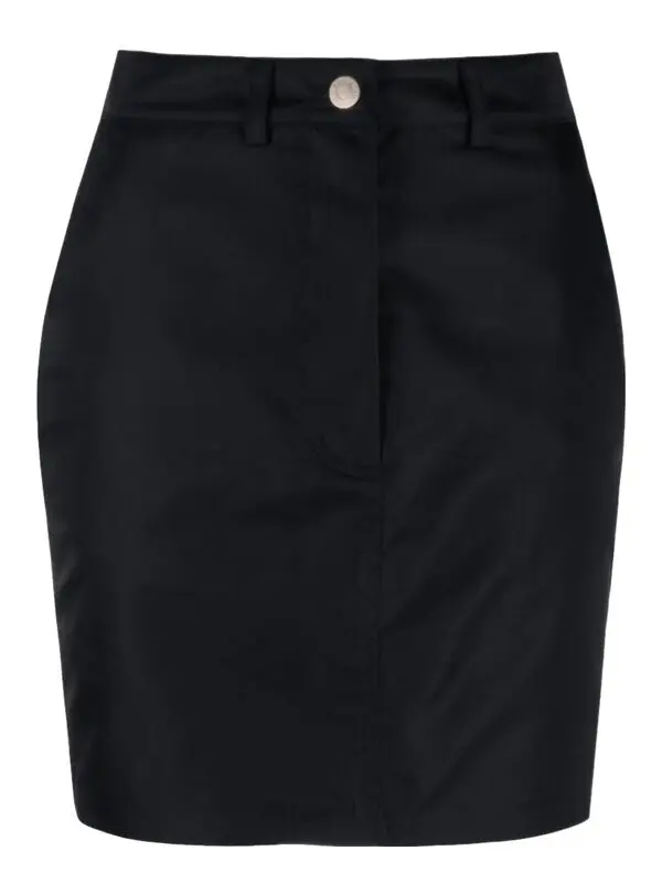 Nanushka High Waisted Straight Hem Mini Skirt - Black