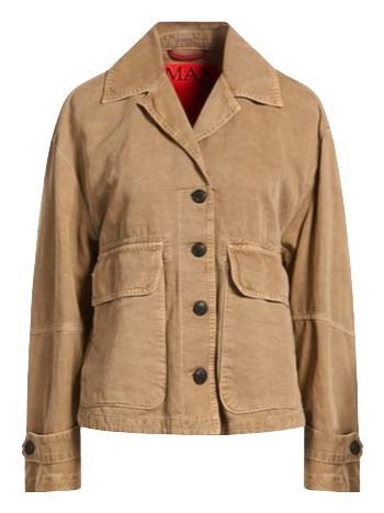 MAXCO. Max&co. Gabardine Plain Long-sleeve Jacket - Nude