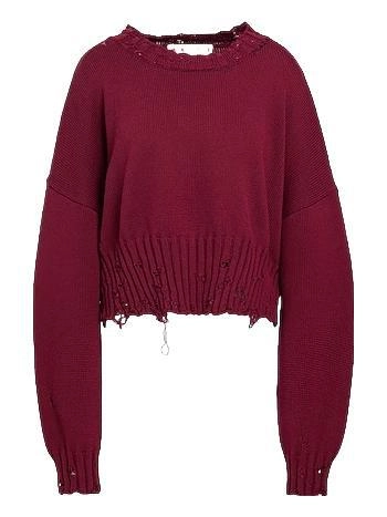 Marni Distressed Knit Sweater - Red
