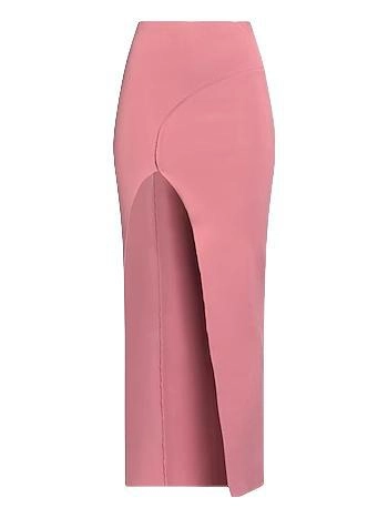 Rick Owens Slim-fit Solid Skirt With Front Slit - Pink
