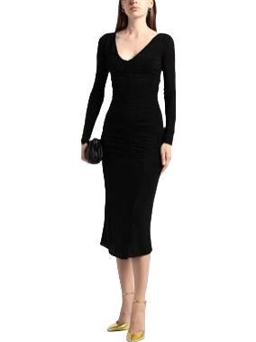Isabel Marant Étoile Jersey Gathered Midi Dress - Black