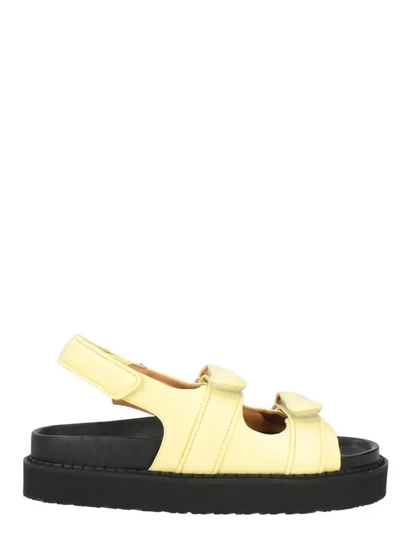 Isabel Marant Étoile Minimalist Round-toe Leather Sandals - Black
