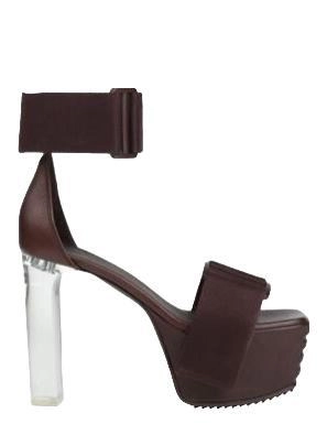 Rick Owens Platform Sandals With Plexiglass Heel - Black
