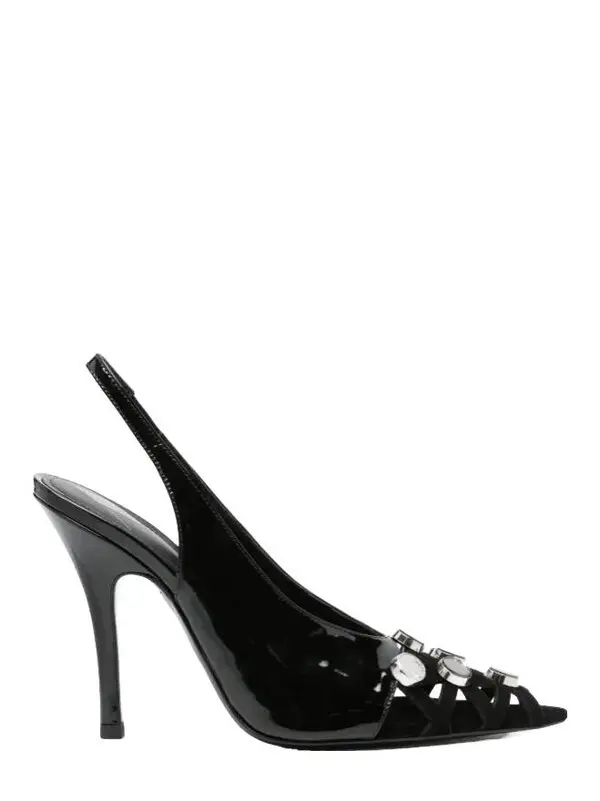 Attico 110mm Fiona Pumps With Rivet Embellishments - Black