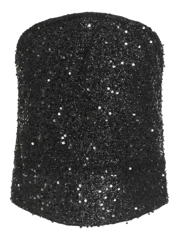 Isabel Marant Étoile Sleeveless Sequined Off-shoulder Top - Black
