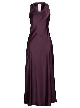 MAXCO. Max&co. Satin Sleeveless Maxi Dress - Black