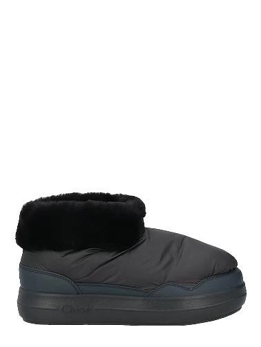 Chloé Padded Ankle Boots With Shearling Trim - Black