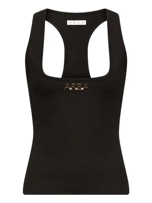 AREA Nameplate Racerback Tank Top - Black