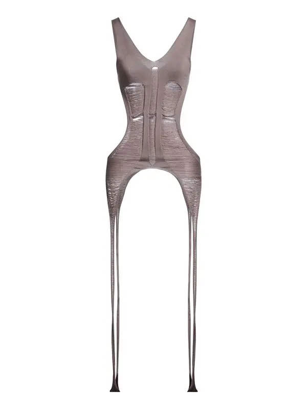 Rick Owens V-neck Knit Vest - Gray