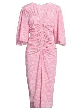 Isabel Marant Étoile Chiffon Ruched Midi Dress - Pink