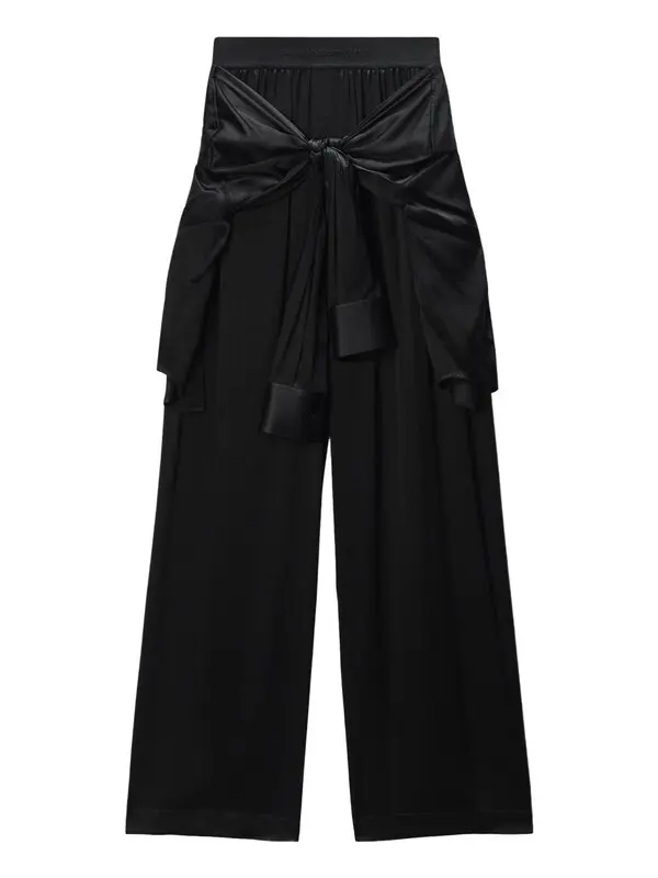 Alexander Wang Wide-leg Trousers With Knot Detailing - Black