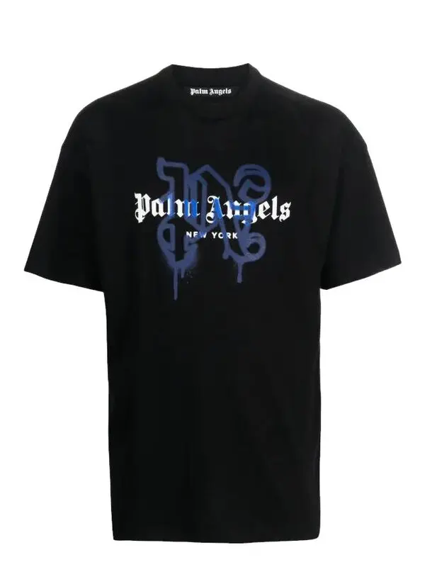 Palm Angels Grafitti-print T-shirt - Black