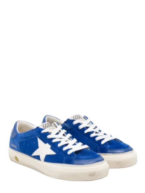 GOLDEN GOOSE Super-star Lace-up Suede Sneakers - Blue