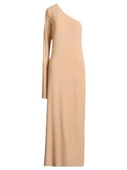 Sportmax One-shoulder Maxi Dress With Crystal Embellishments - Nude