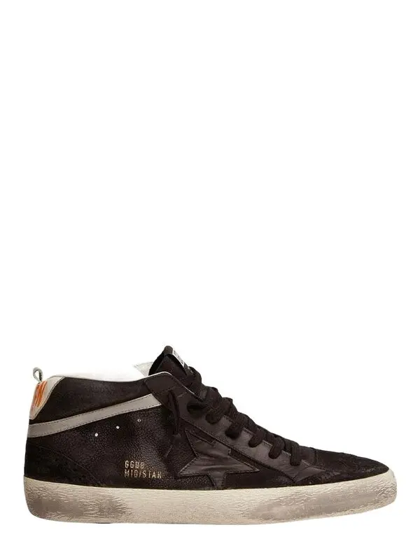 GOLDEN GOOSE Mid Star Sneakers - Black