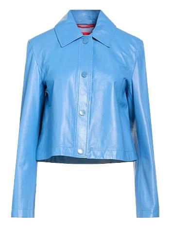 Max & Co. Max&co. Minimalist Leather Shirt - Blue