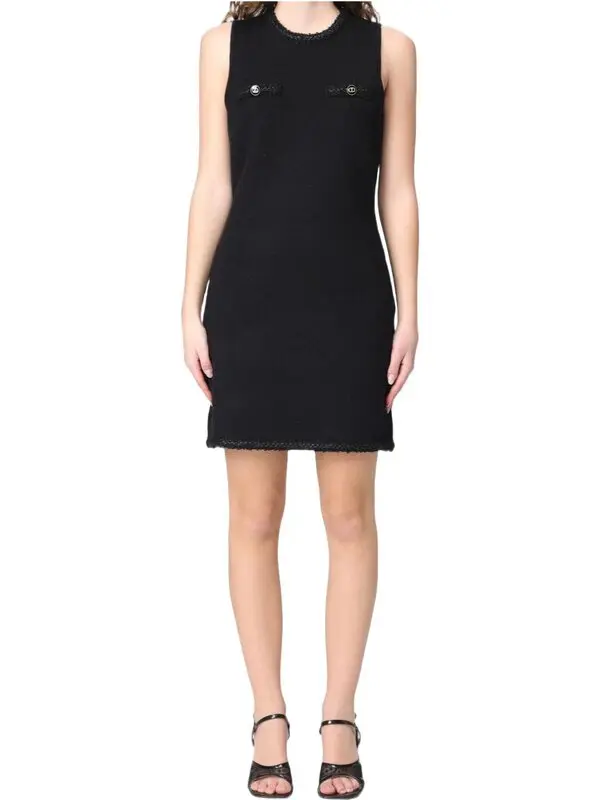 TWINSET Button-detail Trim Mini Dress - Black