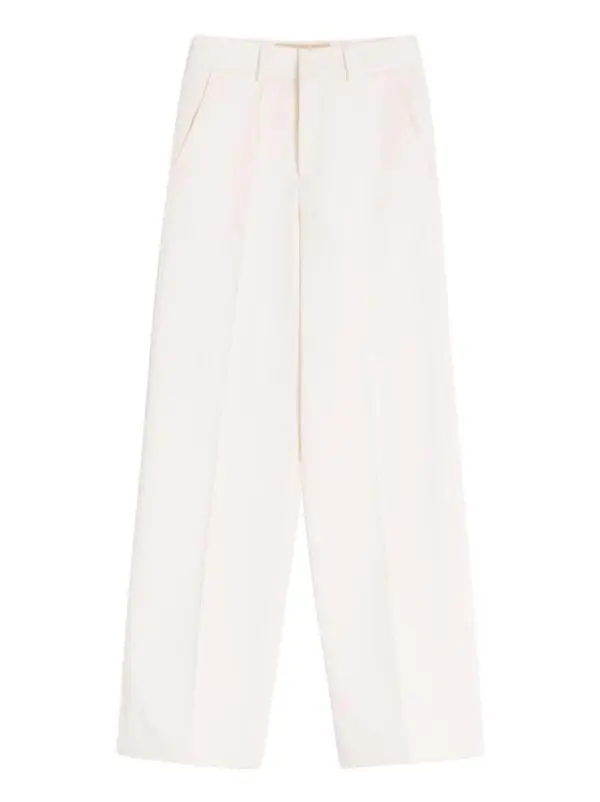 Valentino Garavani Pleated Wide-leg Trousers - Latte