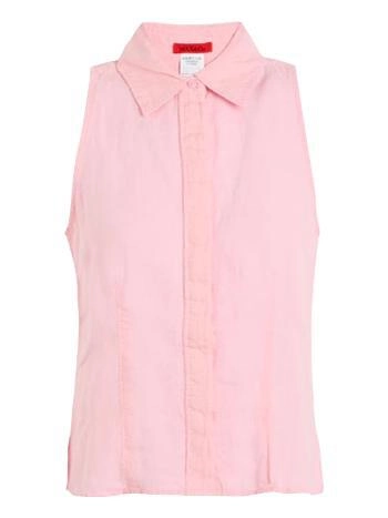 MAXCO. Sleeveless Linen Shirt - Pink